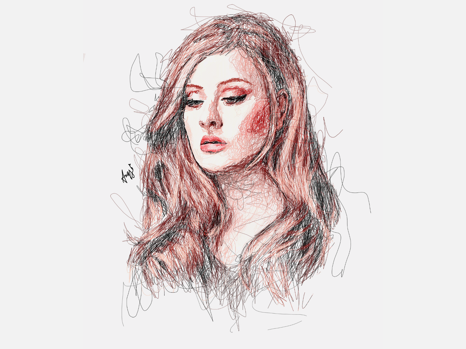 Adele Sketch | Scribble Art by Anggi Mugi Pamungkas on Dribbble