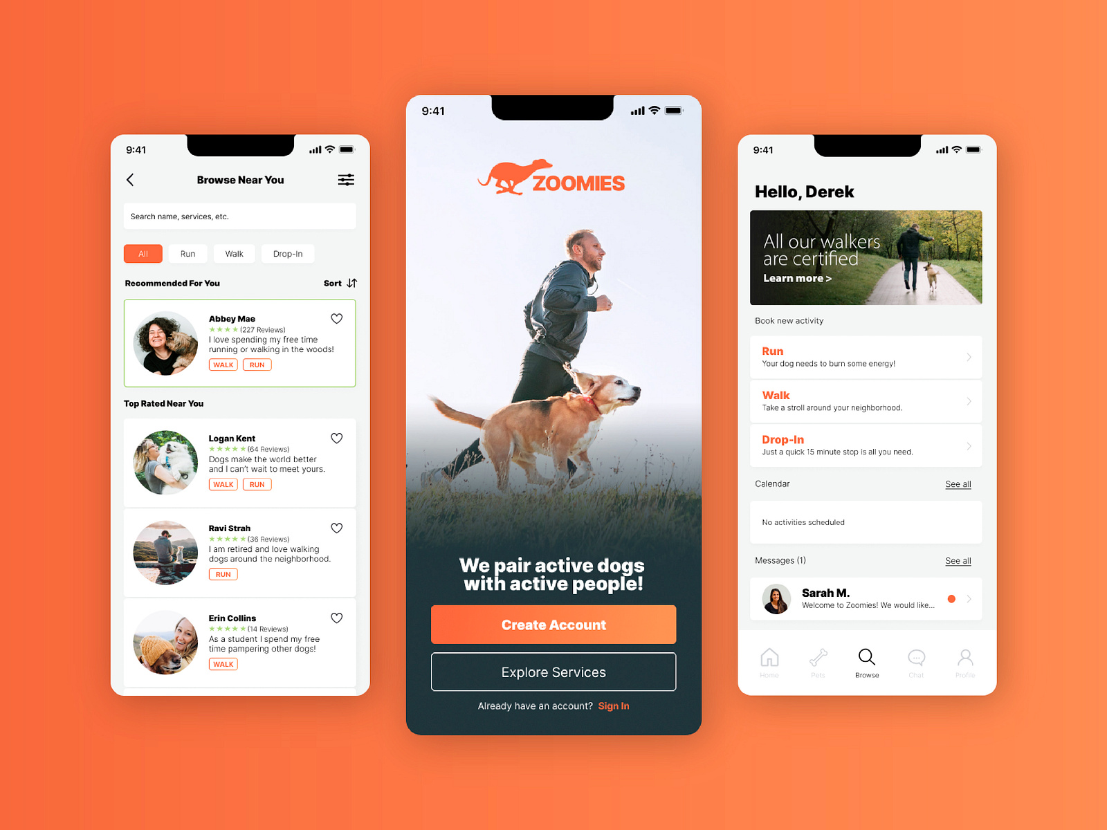 Zoomies: A Dog Activity App by Derek Truninger on Dribbble