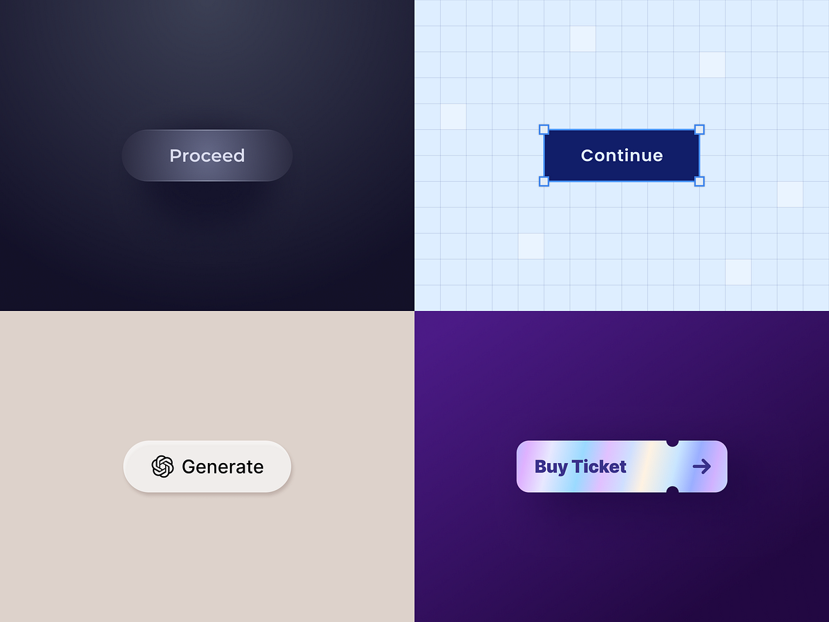 UI Buttons by Ekta Bhoraniya on Dribbble