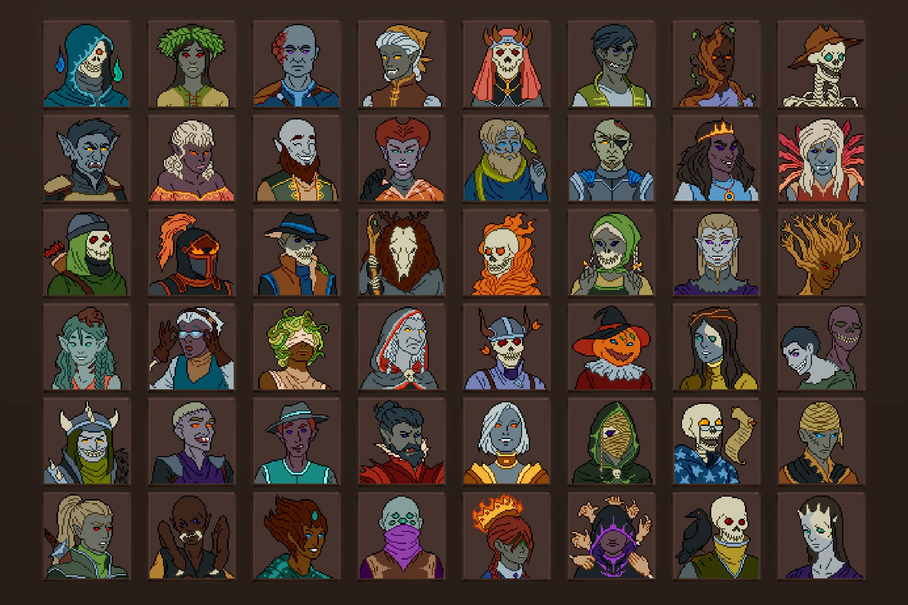 Undead Avatar Icons 64x64 by 2D Game Assets on Dribbble