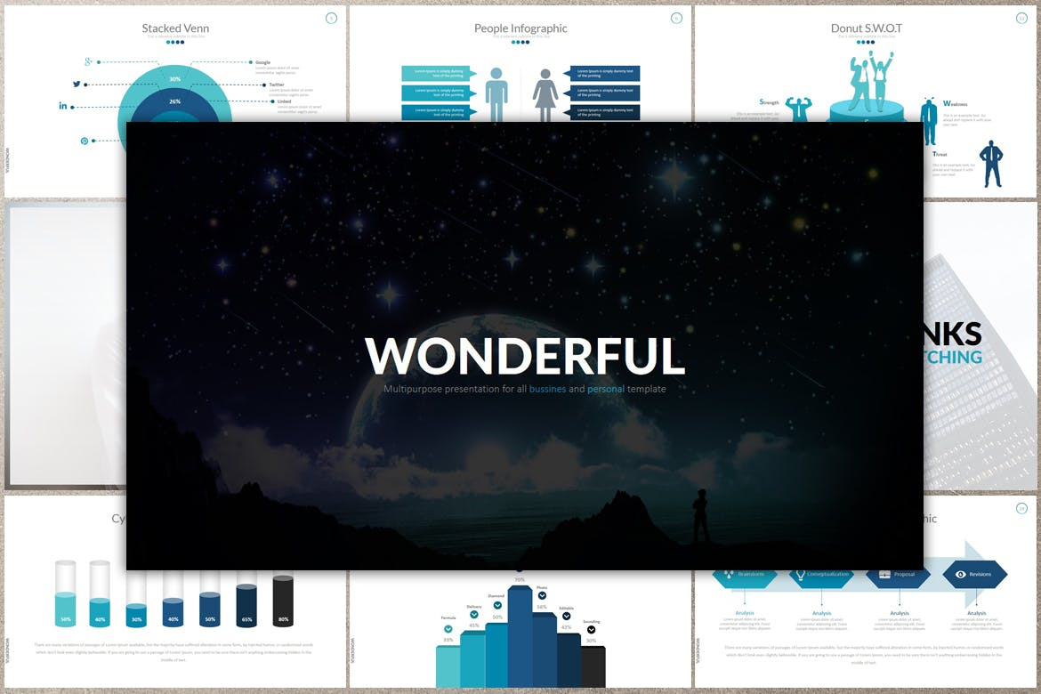 WONDERFUL Template by SlideMaster on Dribbble