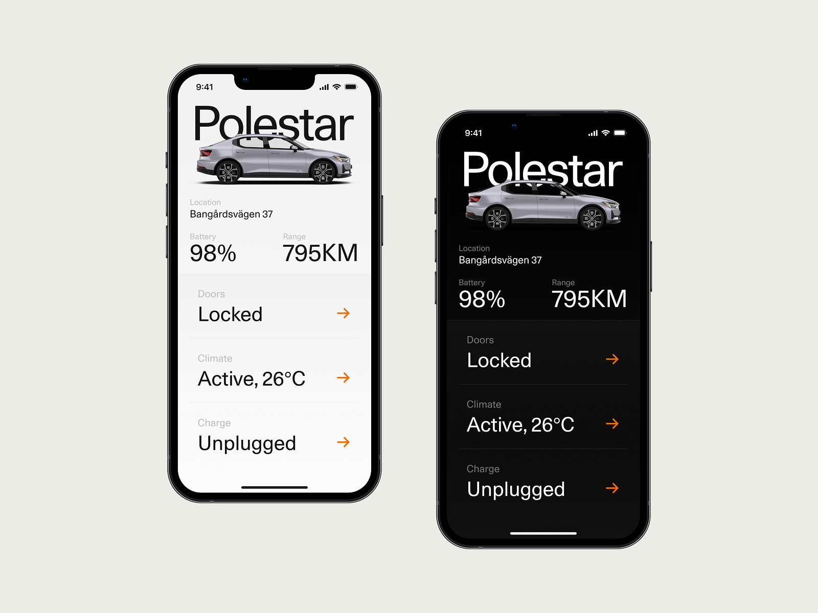 Polestar App Redesign Concept by Above Fabric on Dribbble