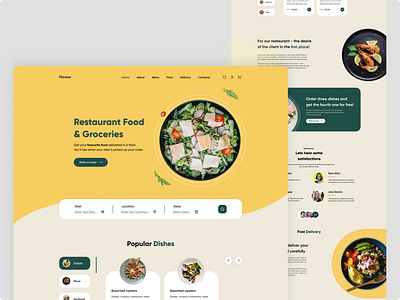 Food Delivery Landing Page by Sly Fox agency on Dribbble
