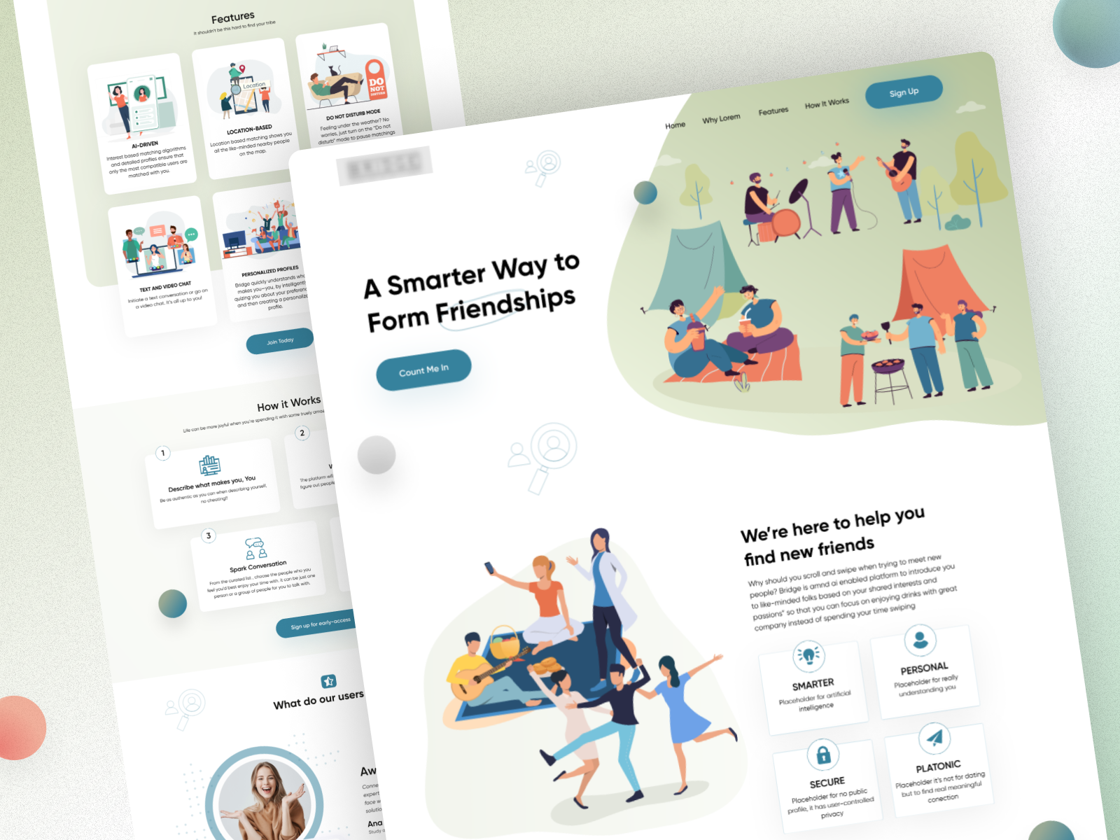 Social Media Platform landing page by Sabbiruiux for Interfacly on Dribbble