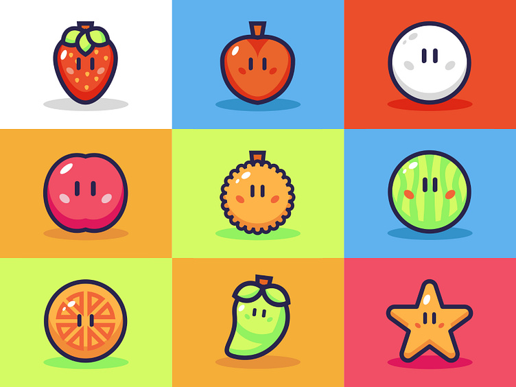 Fruit Cartoon Illustration part 3 by bedamanusia on Dribbble