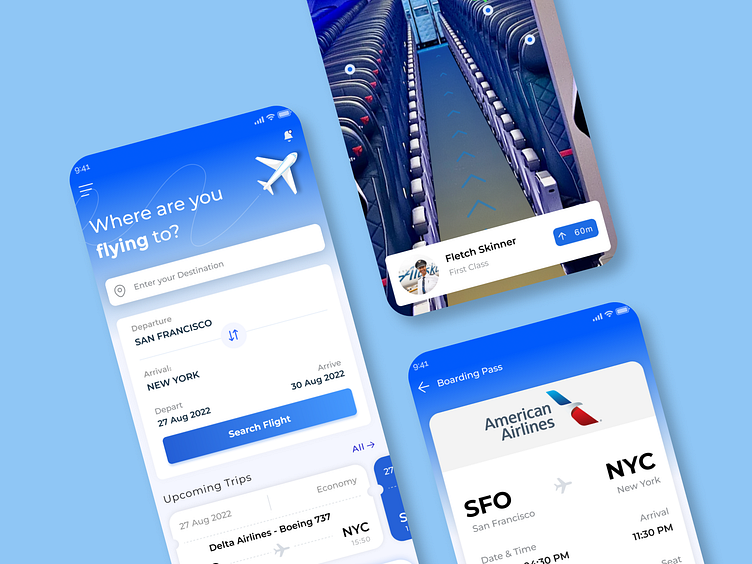 Flight Ticket Booking App by Rishabh Rai for Fluttertop UIUX Studio on ...