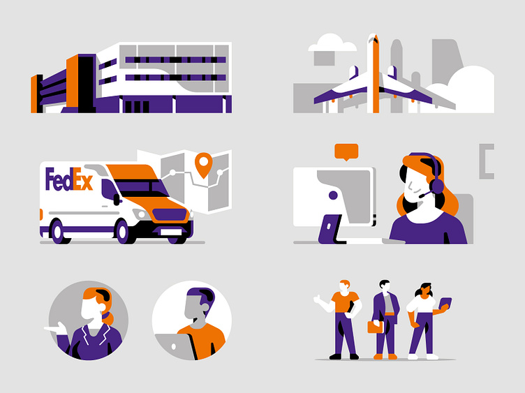 FedEx - Infographic elements by Davide Mazzuchin on Dribbble