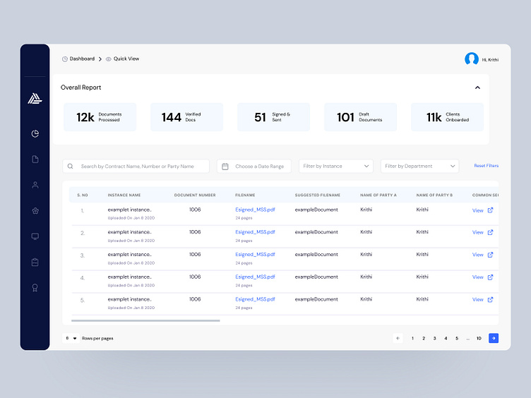 Contract Management System | Document Management App UI by Shai Krish ...