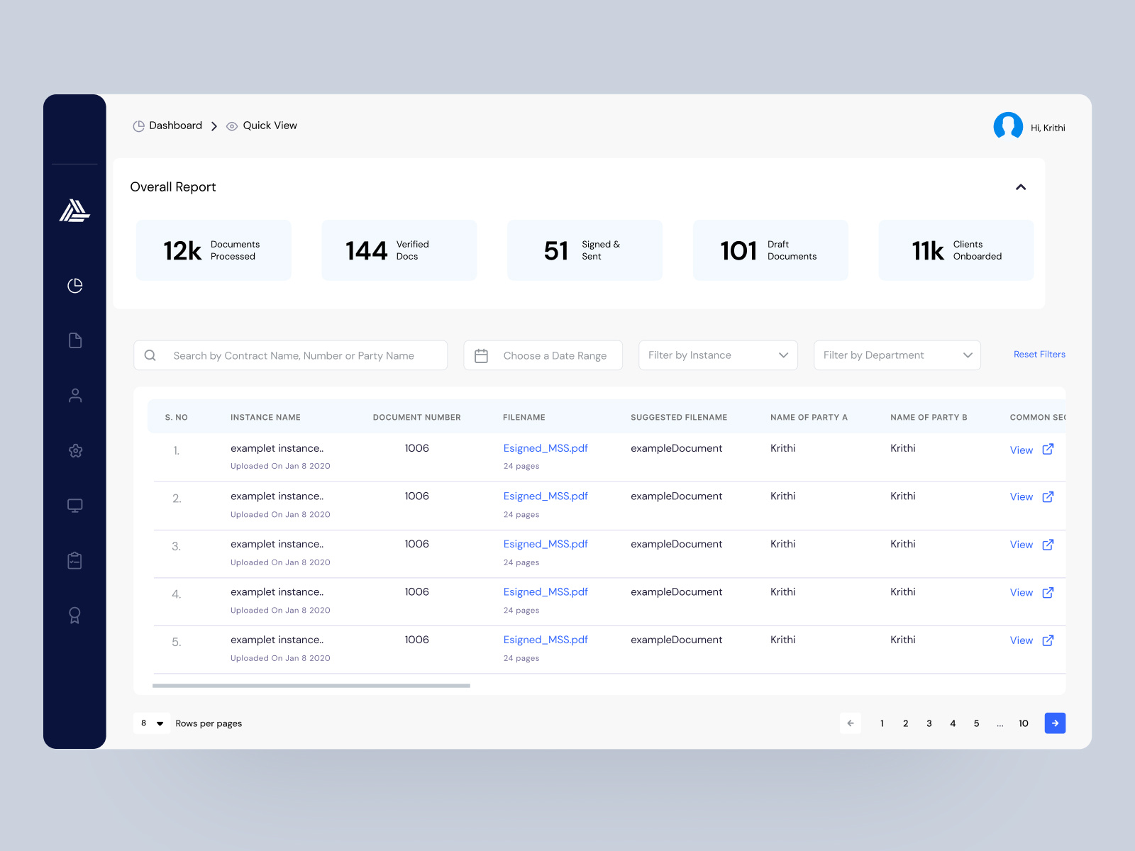 Contract Management System | Document Management App UI by Shai Krish ...