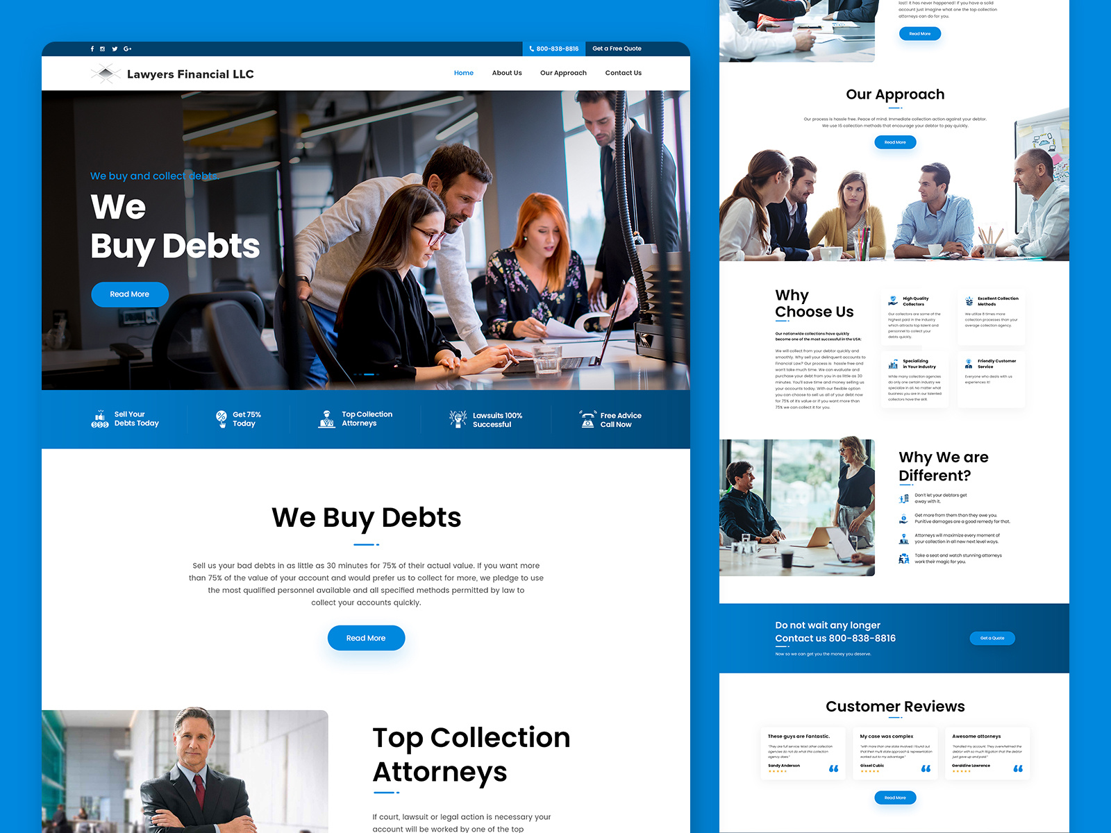 Debt Collection Website by fox_webtech on Dribbble