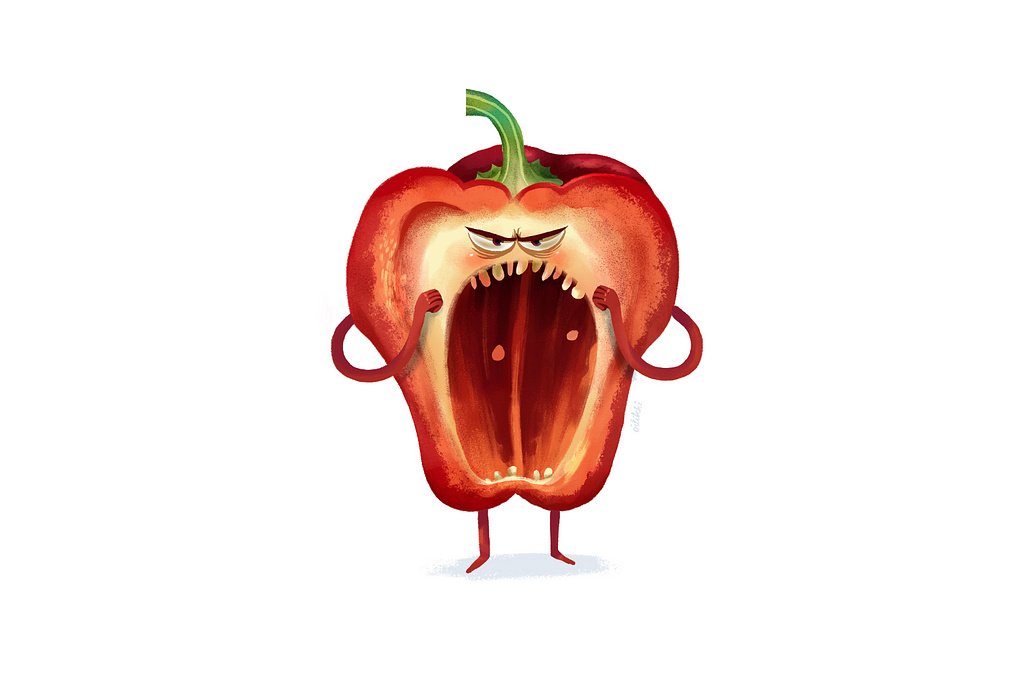 Angry pepper by Olga on Dribbble