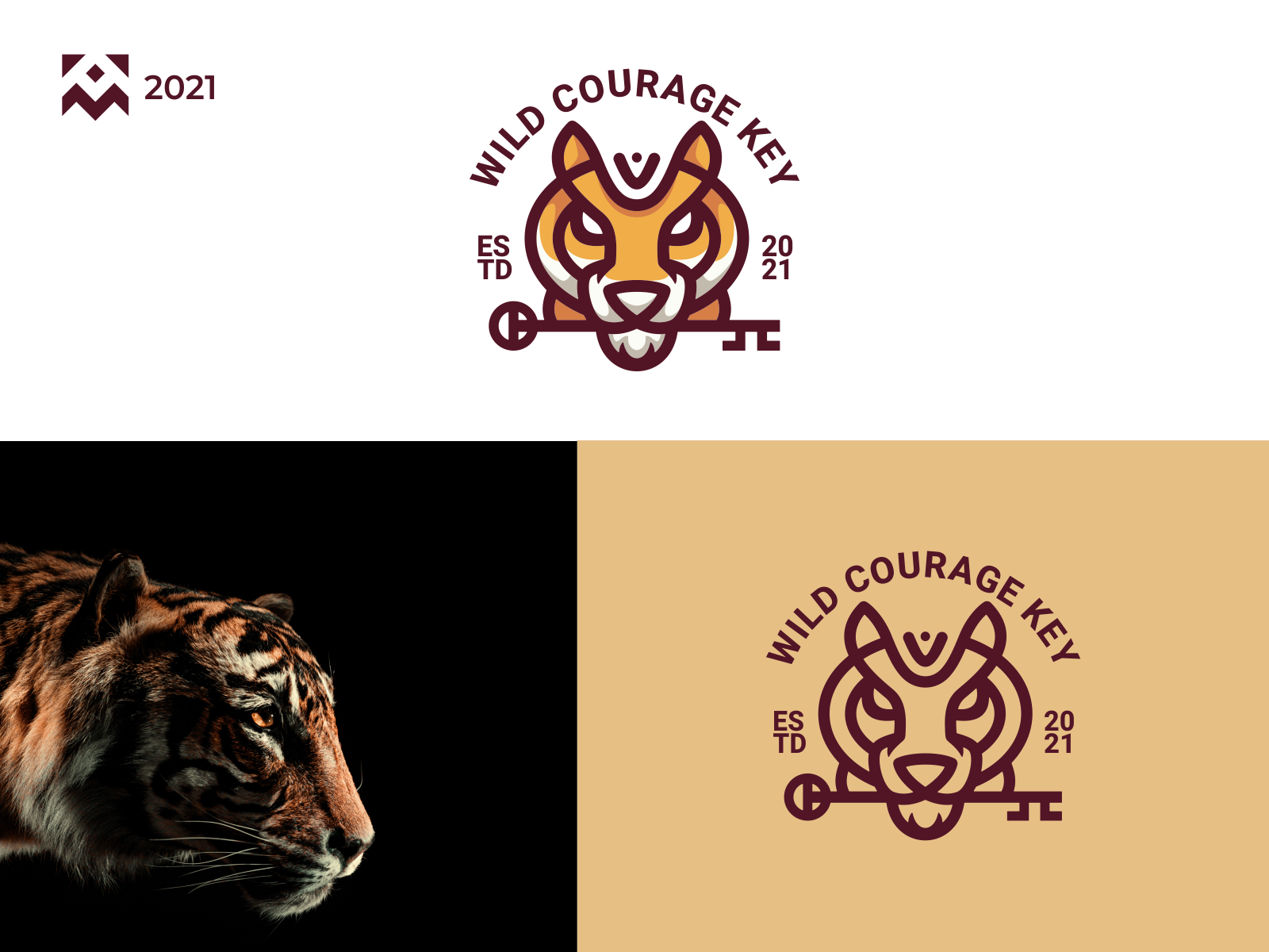 Tiger Key Logo by marvadesign_ on Dribbble