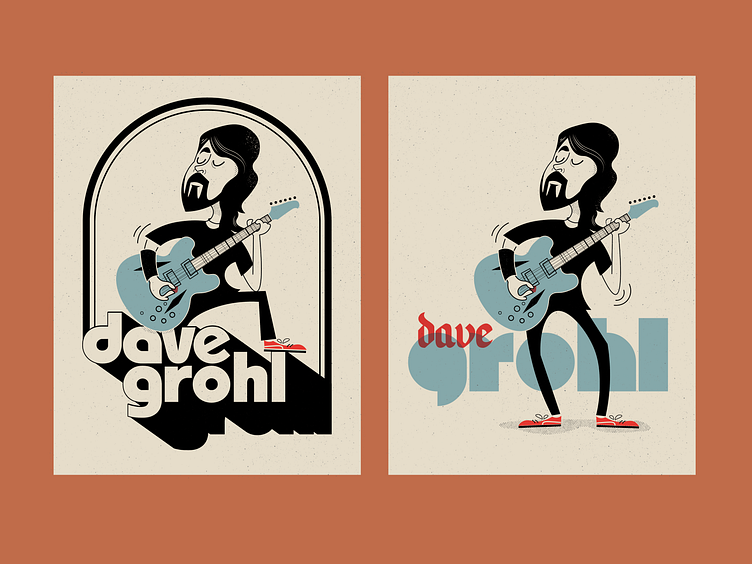 Dave Grohl poster designs by Nicole Anguish on Dribbble