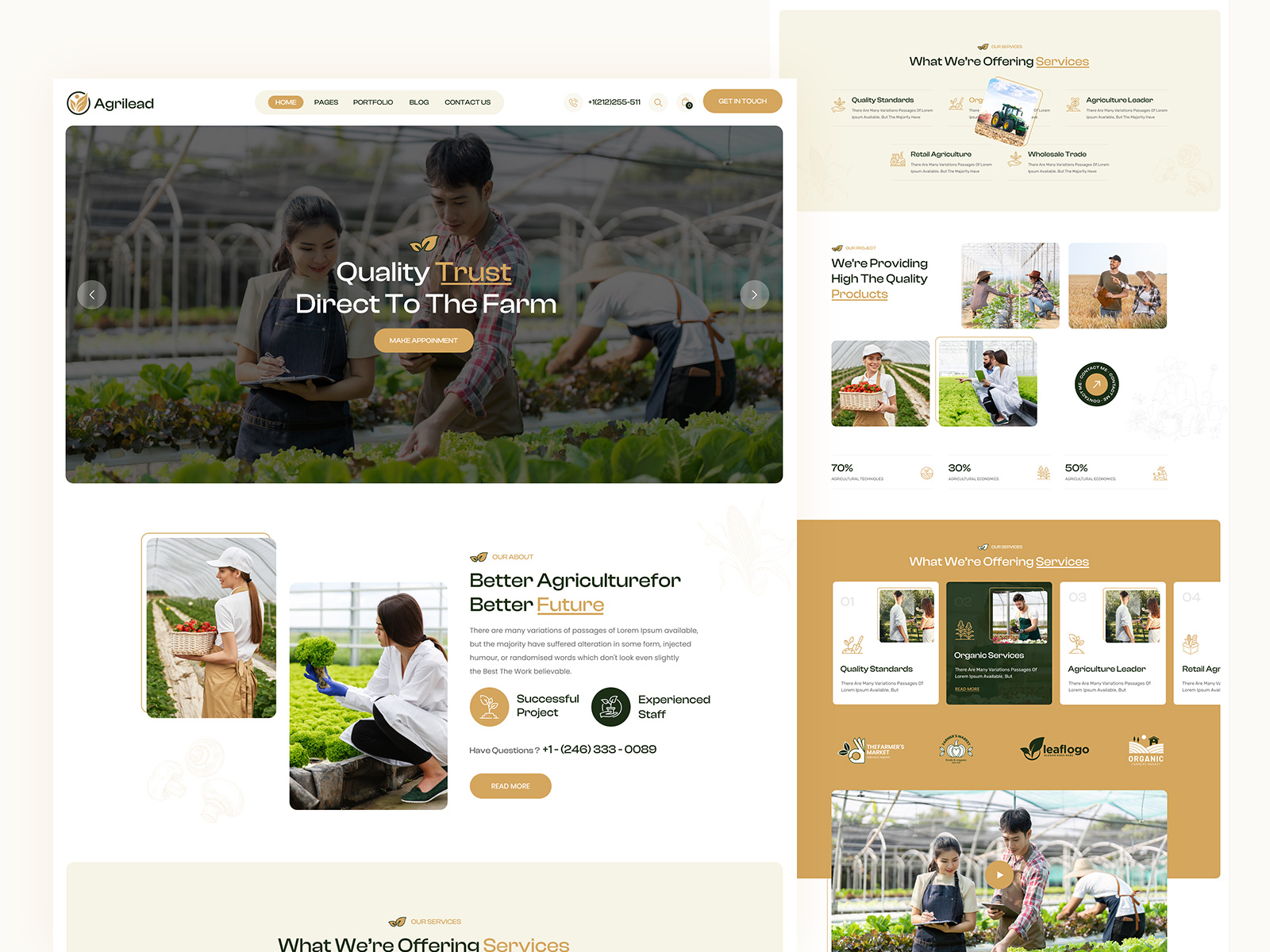 Agriculture & Organic Farm Web Site Design by kinchit Patel | UI/UX ...