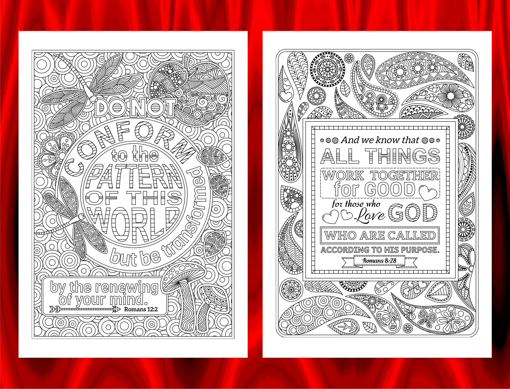 Two Bible Coloring Pages from Romans by Eric Dela Paz on Dribbble