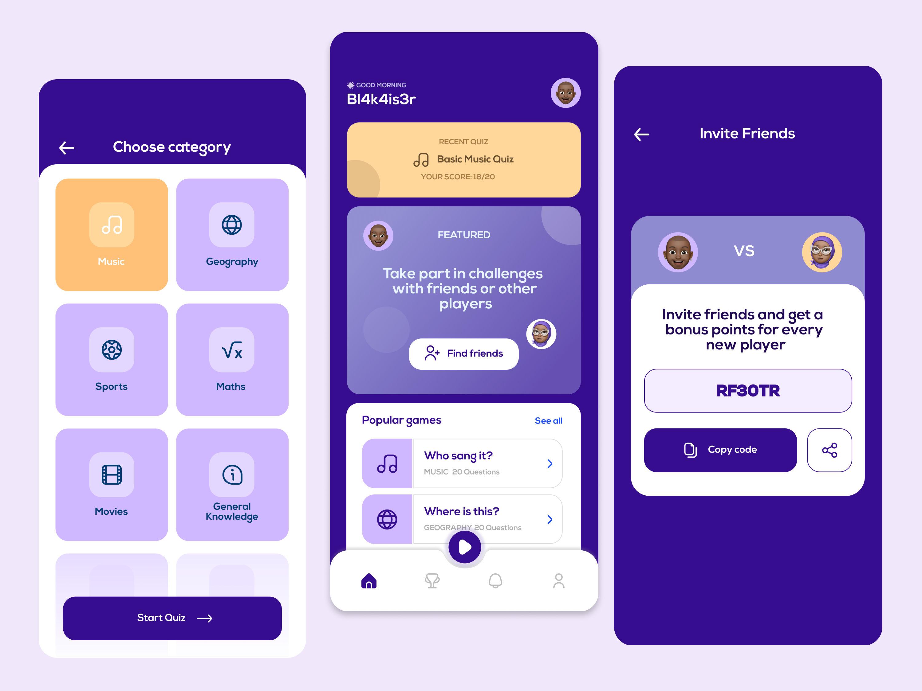 Quize - Quiz App Design by Designs By Yk on Dribbble