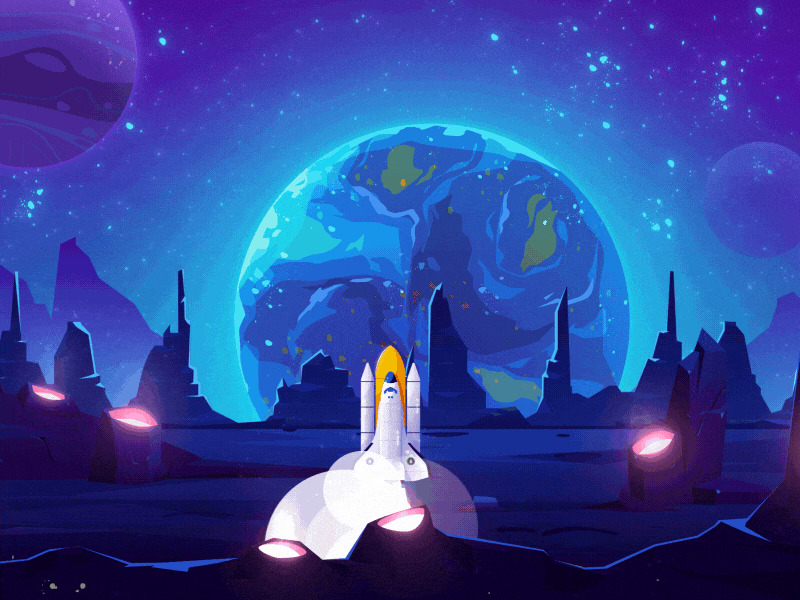Rocket In Space designs, themes, templates and downloadable graphic ...