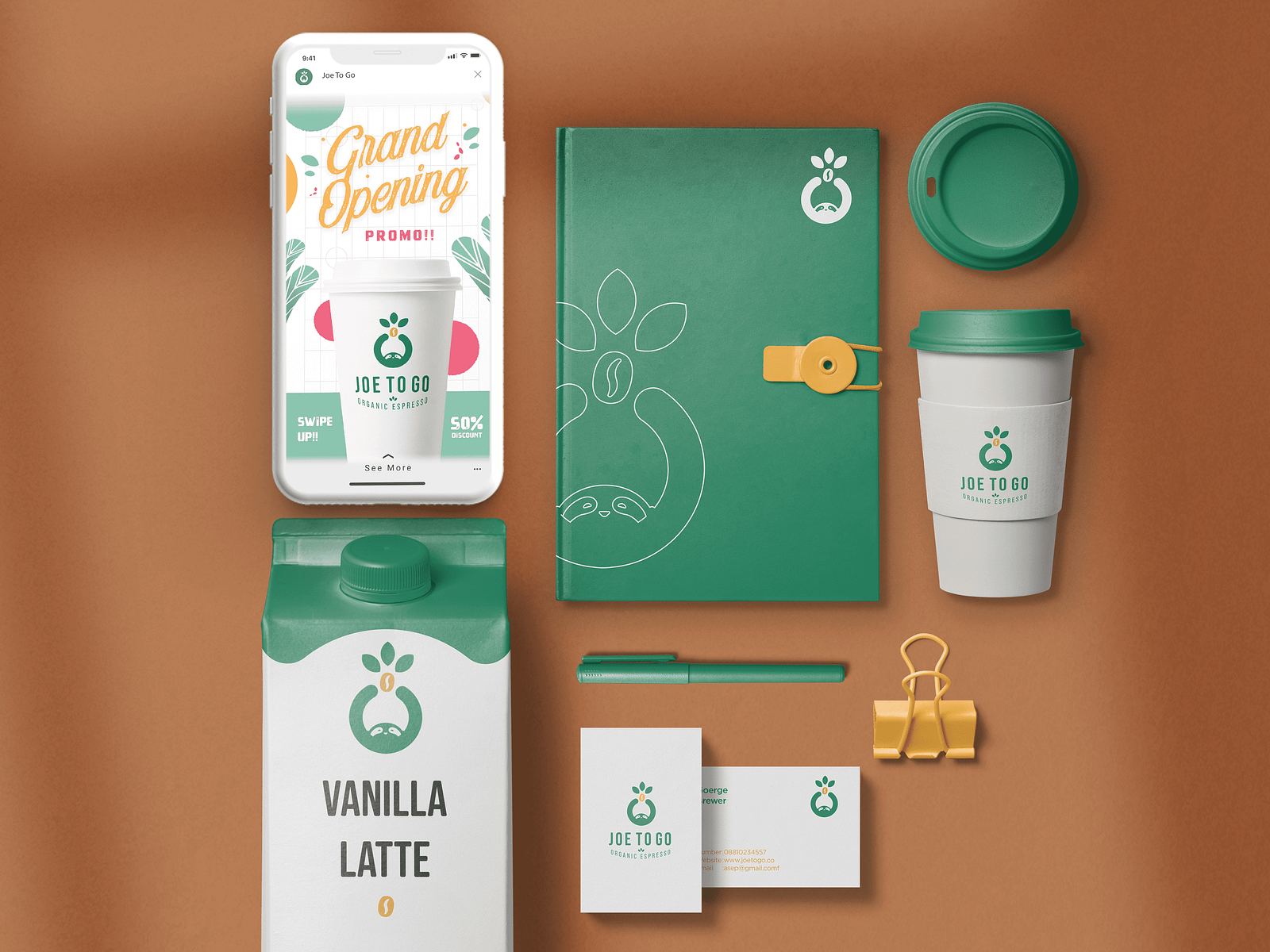Joe To Go brand identity design by Rightfulpen on Dribbble