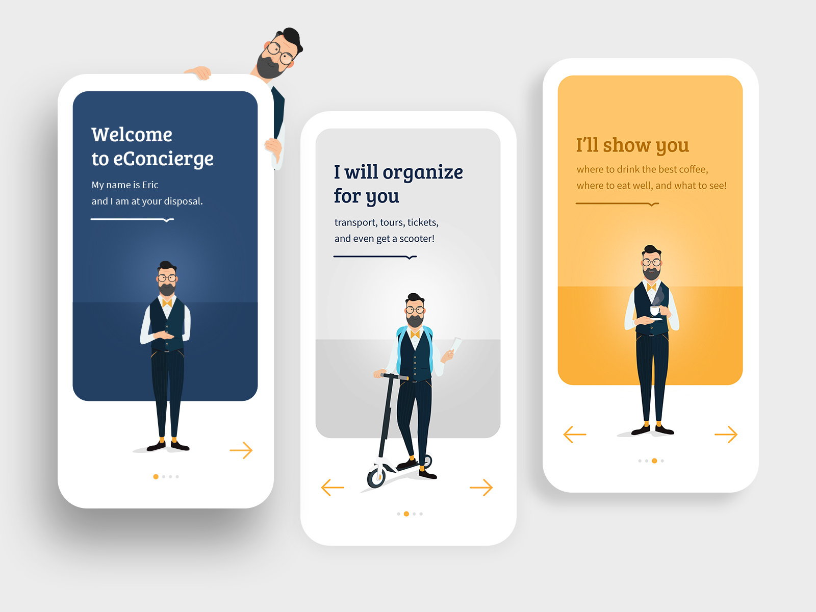 Hotel app onboarding | eConcierge by Mateusz Streszewski for PLEO on ...