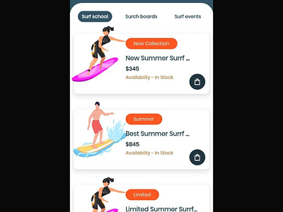 Surf app ui by Amar Dahake on Dribbble