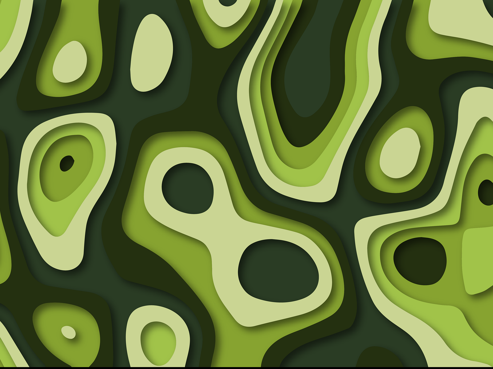 Green theme cutout design. by Hossein Kaffash Nayyeri on Dribbble