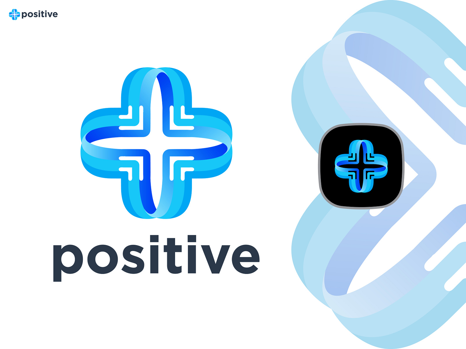 Positive Modern Logo Mark by Rabiul Hasan Robi on Dribbble