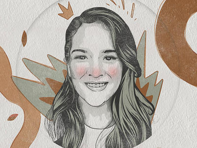 Potrait illustration by SarahArt on Dribbble