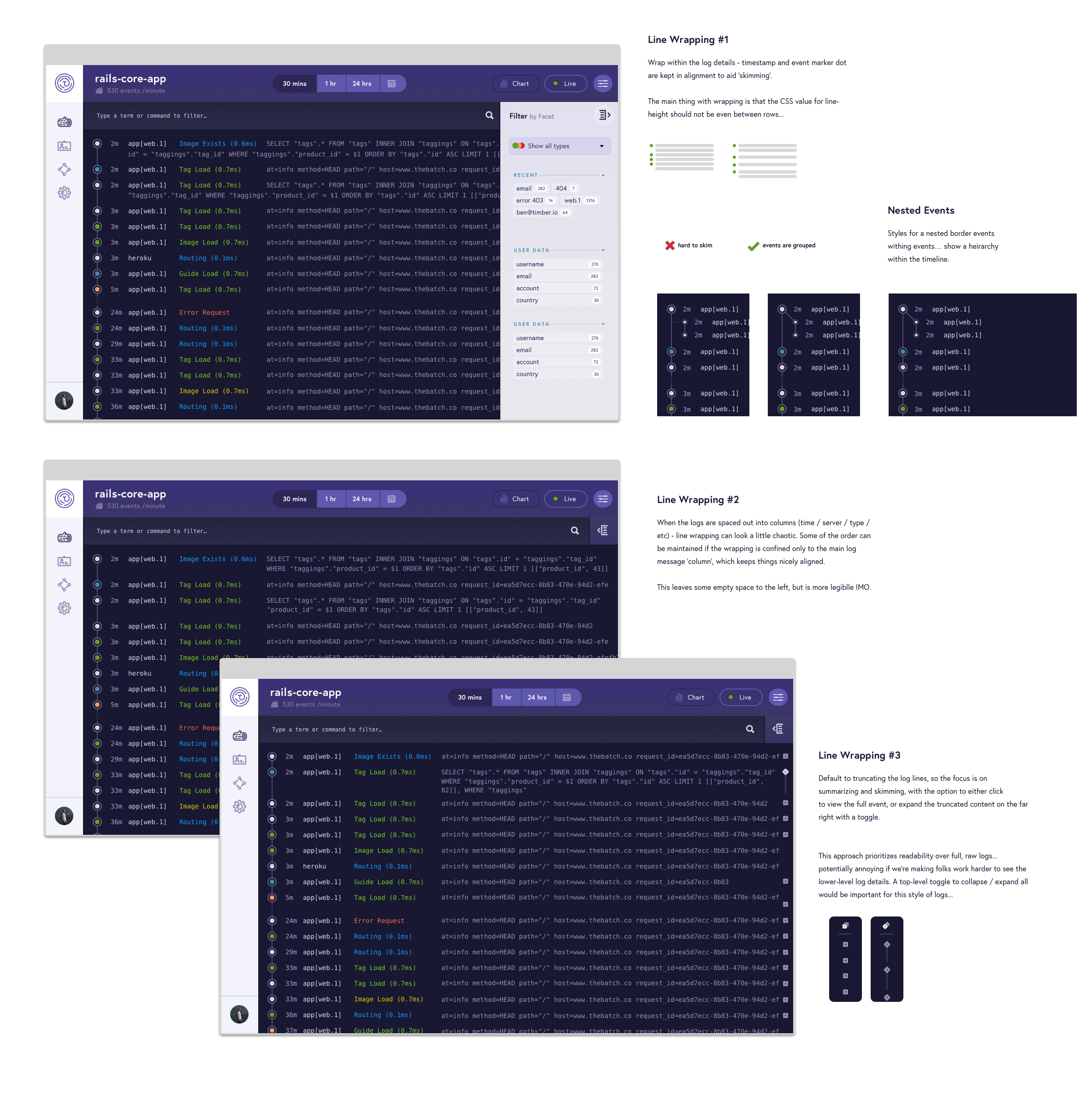 UI Details: Application Logs & Server Traffic Data by Ronan Flynn ...