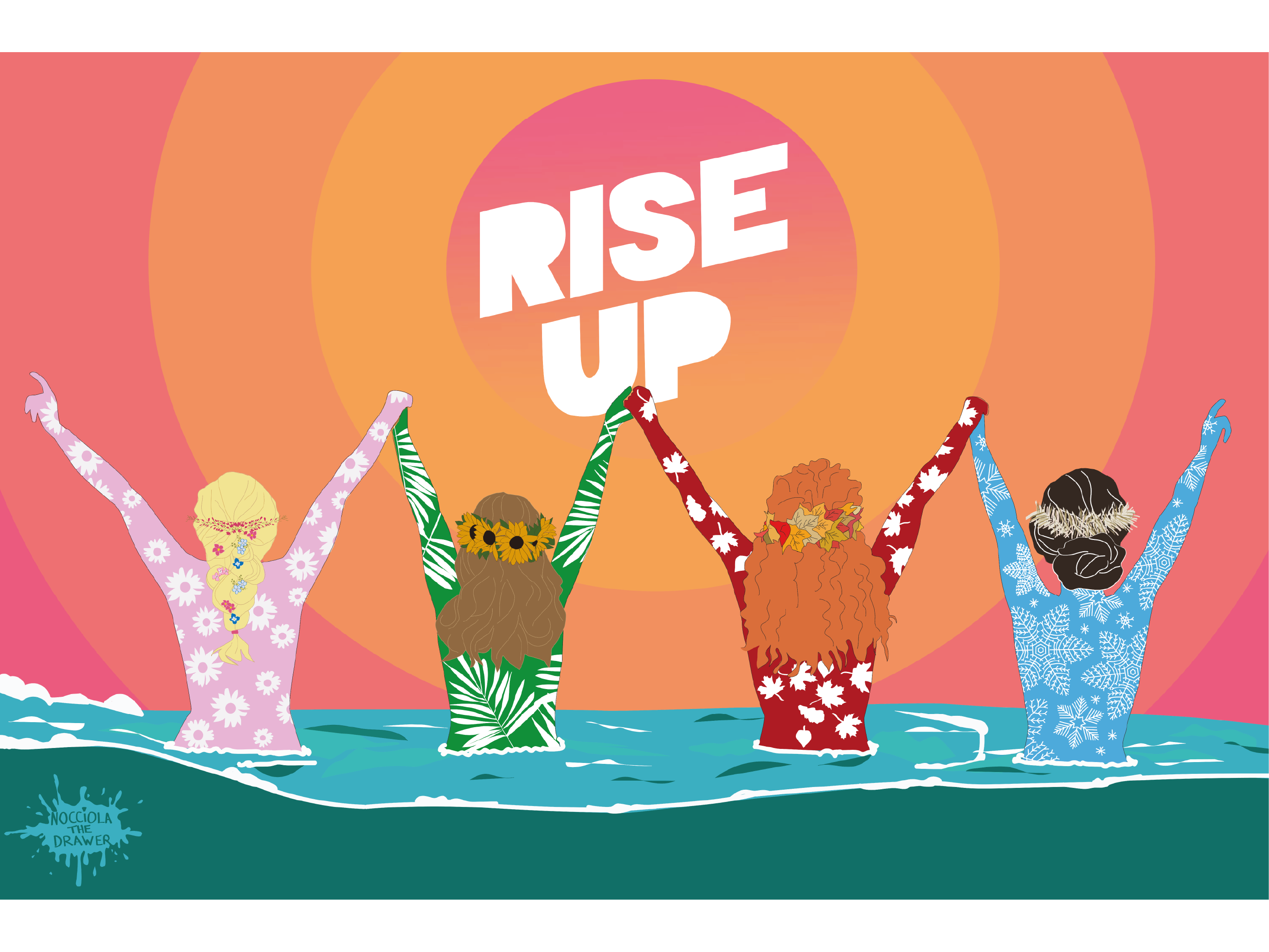 Rise Up Design for Mural at The Liberty Lounge by Hazel Oakes on Dribbble