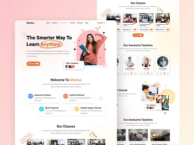 E Learning Landing Page UI designs, themes, templates and downloadable ...