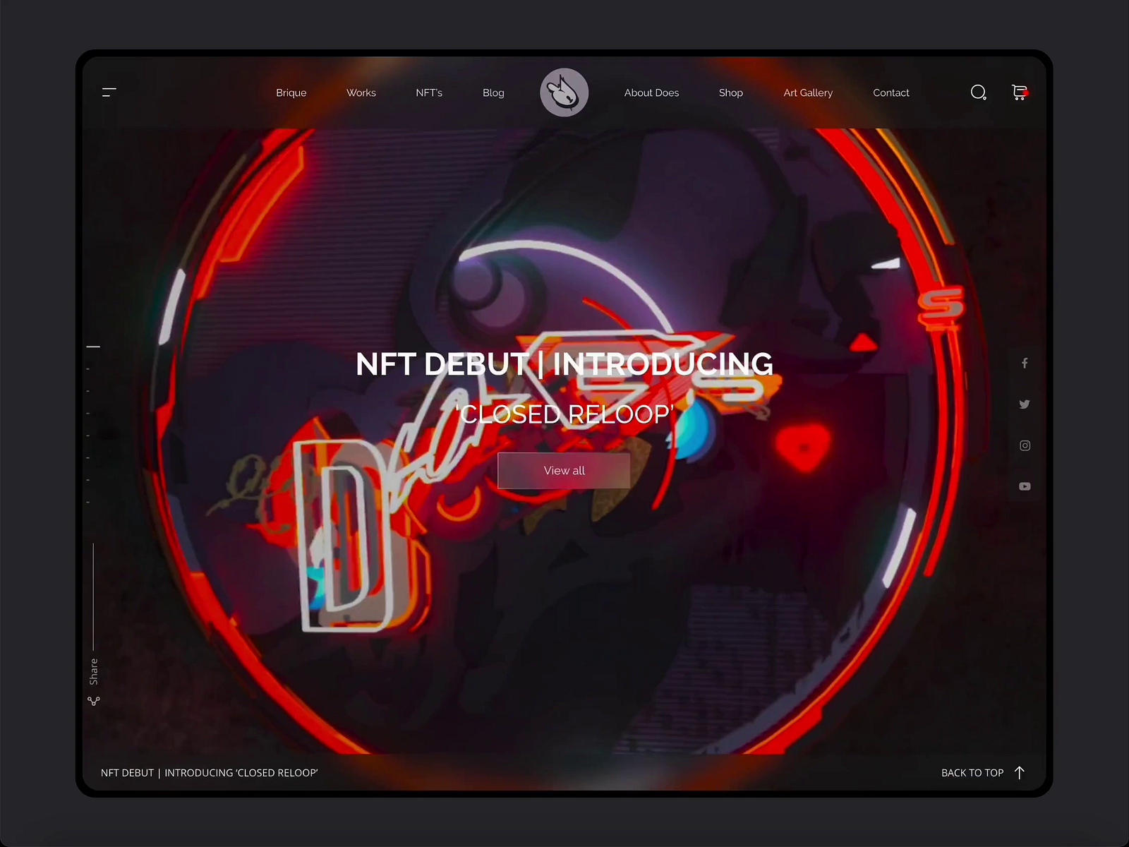 NFT - Graffiti - Landing by Bruno Aller for Vuesax on Dribbble