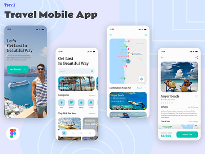 Travel Mobile App UI UX by Chahyo Purnomo Aji on Dribbble