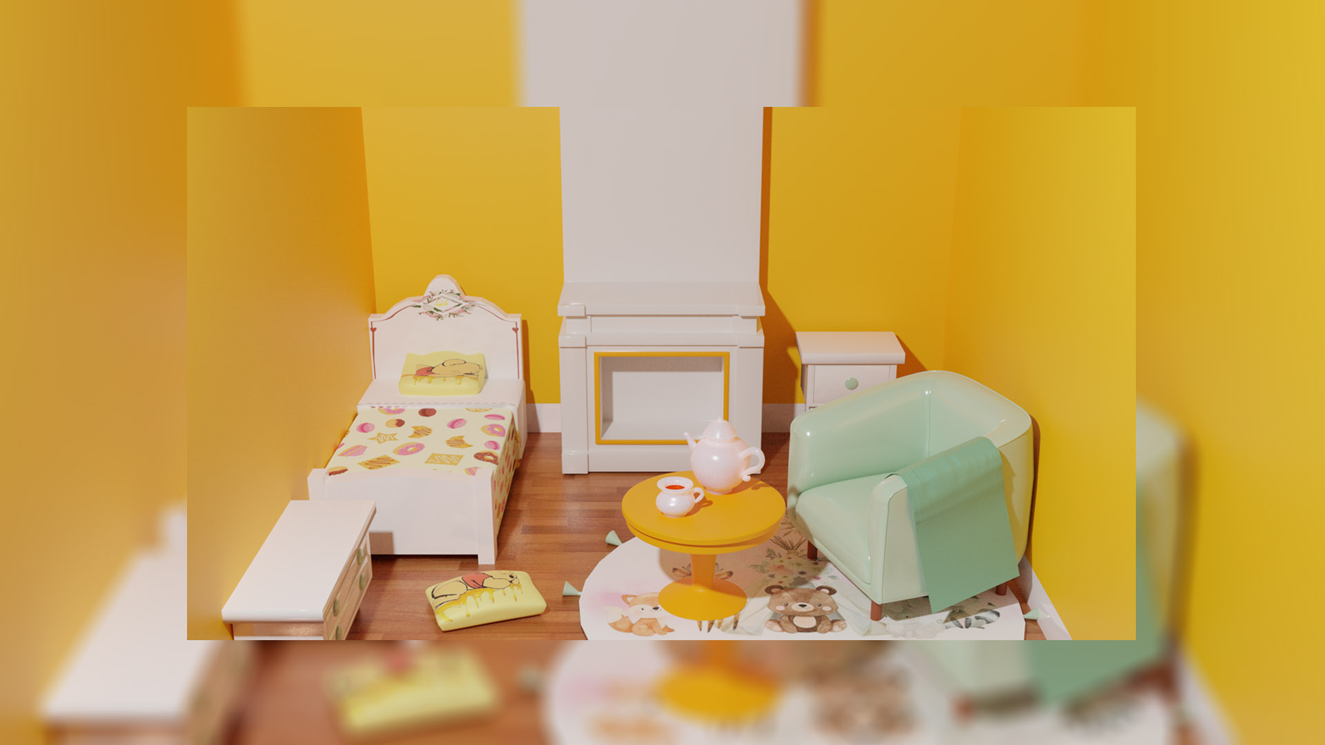 3D Sweet Room by Çağla Yalçınkaya on Dribbble
