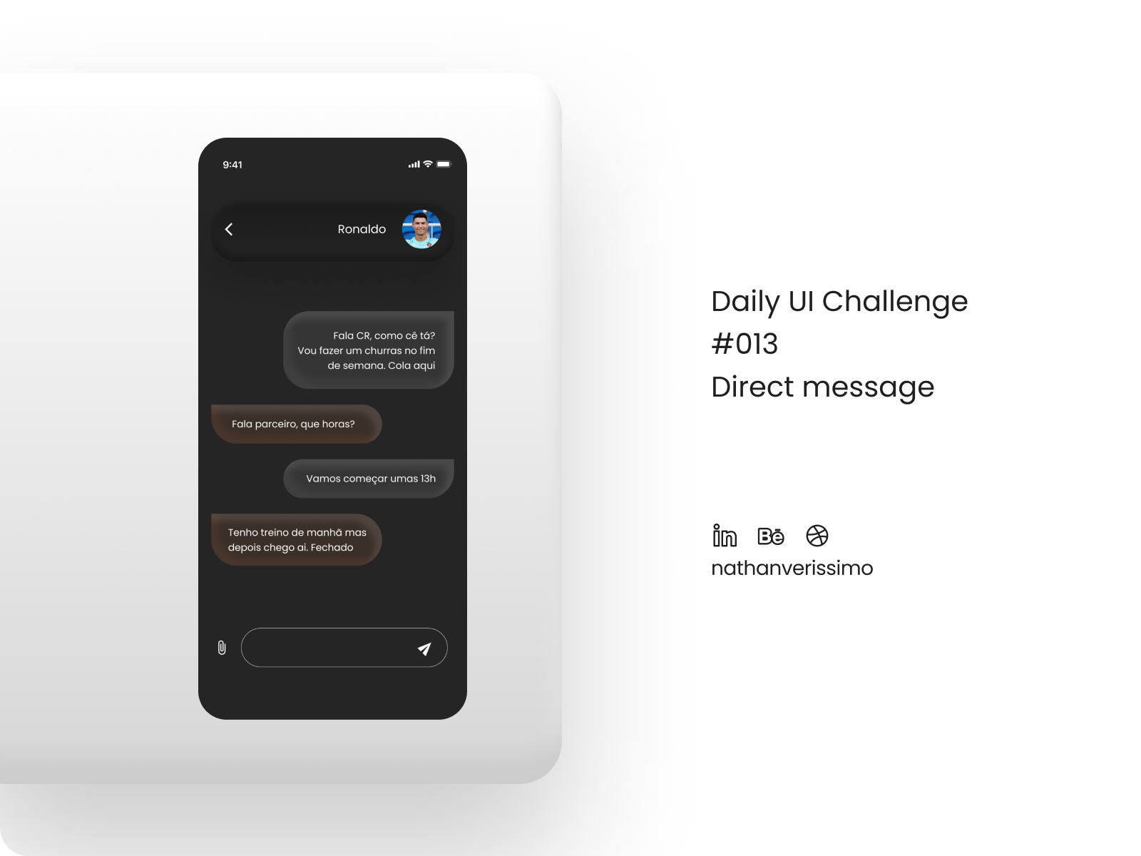 Direct Message - Daily UI by Nathan Verissimo on Dribbble