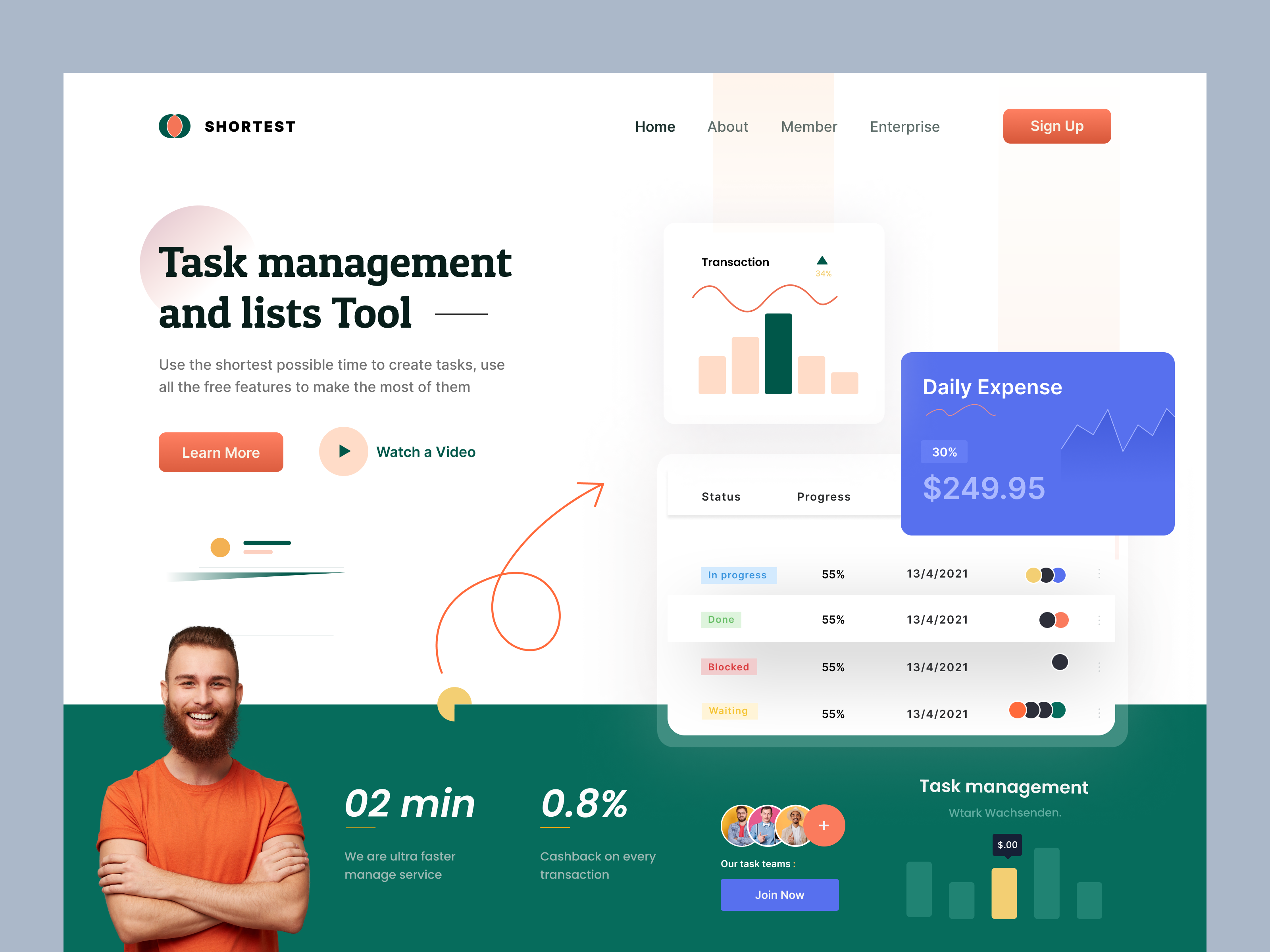 Task Management Website Design by UIHUT - UI UX Design Agency on Dribbble