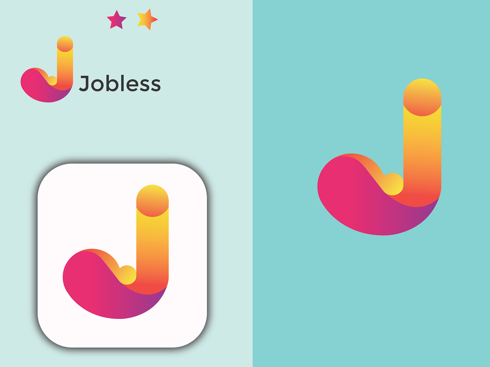 Jobless letter logo by Designer Nasir on Dribbble