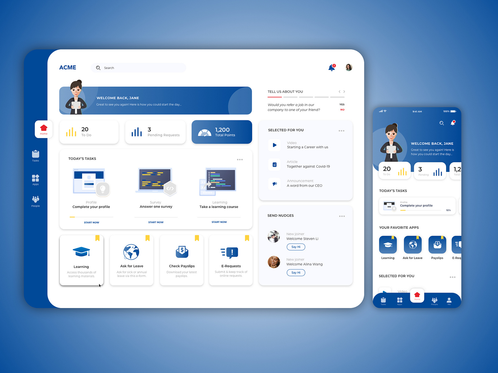 Interactive Talent Portal with Task & Social Features by Phil ...