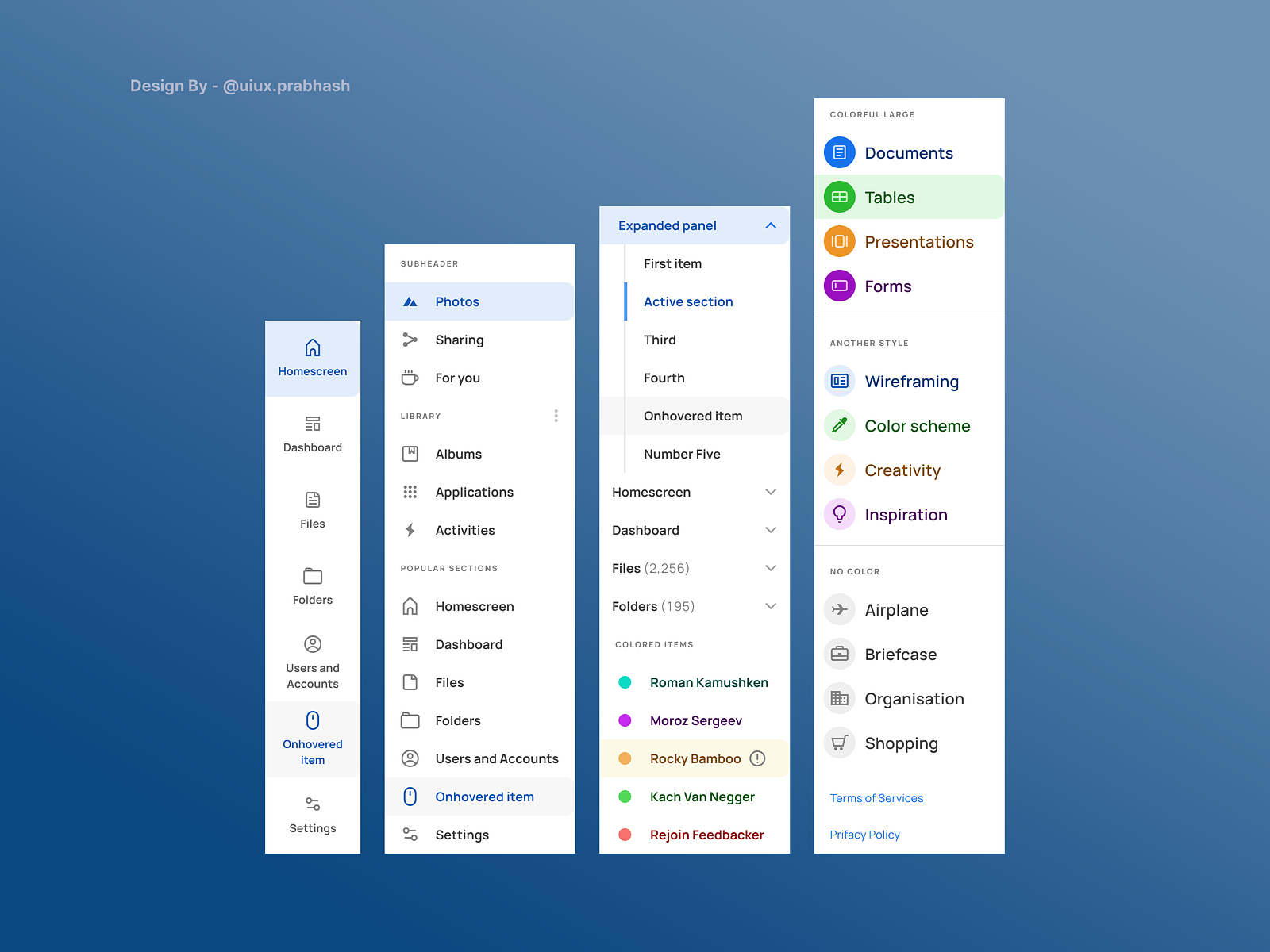 Navigation UI Design Components by Prabhash Mishra on Dribbble