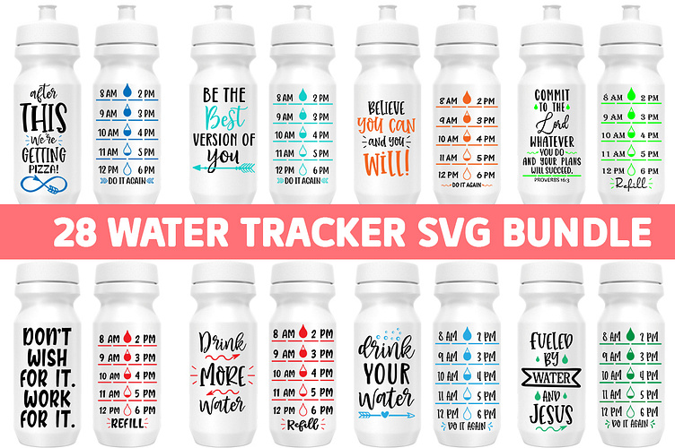 Water Tracker SVG Bundle by Designdealy on Dribbble