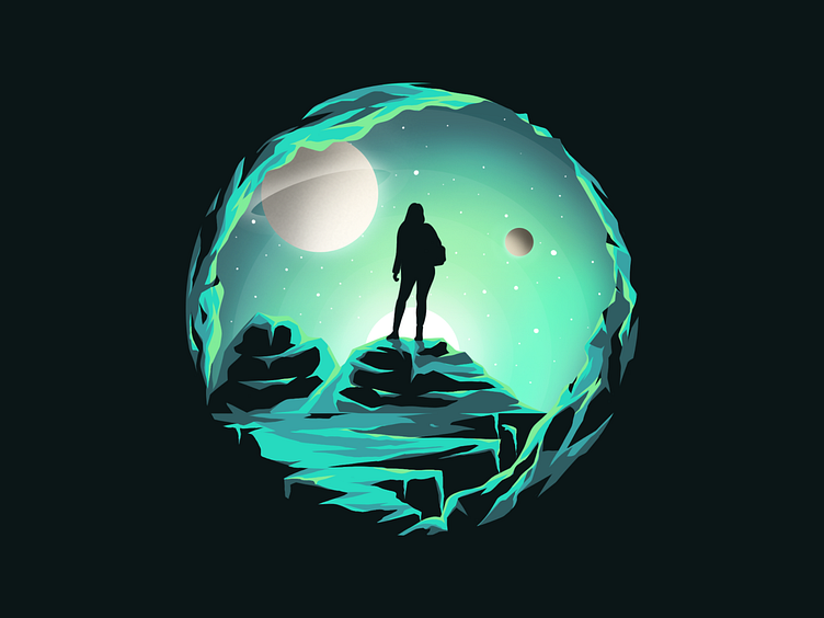 Cave Flat Illustration by Creativesshits on Dribbble
