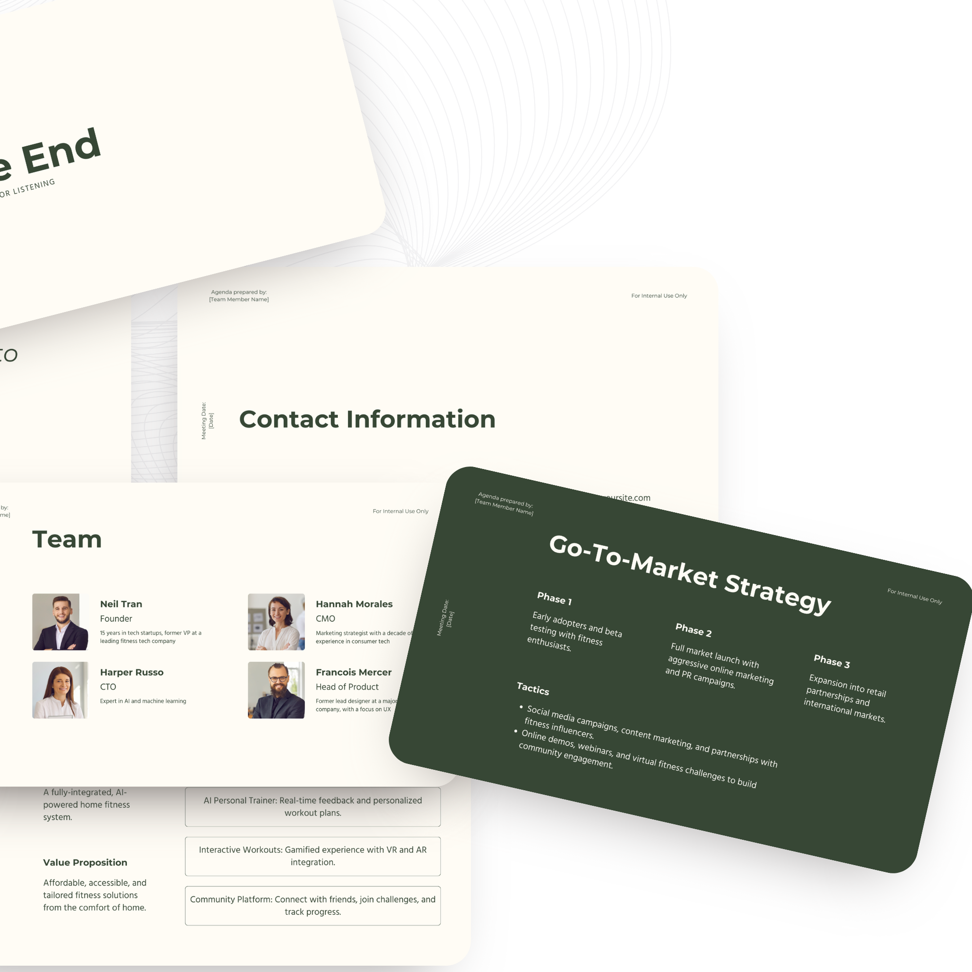 minimal modern clean pitch deck presentation design by SAL BESARI on ...