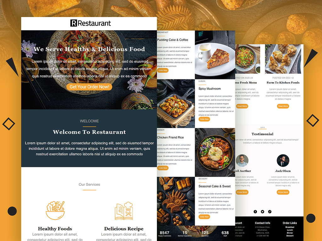Restaurant Email Design by Raihan Iqbal 🏆 on Dribbble