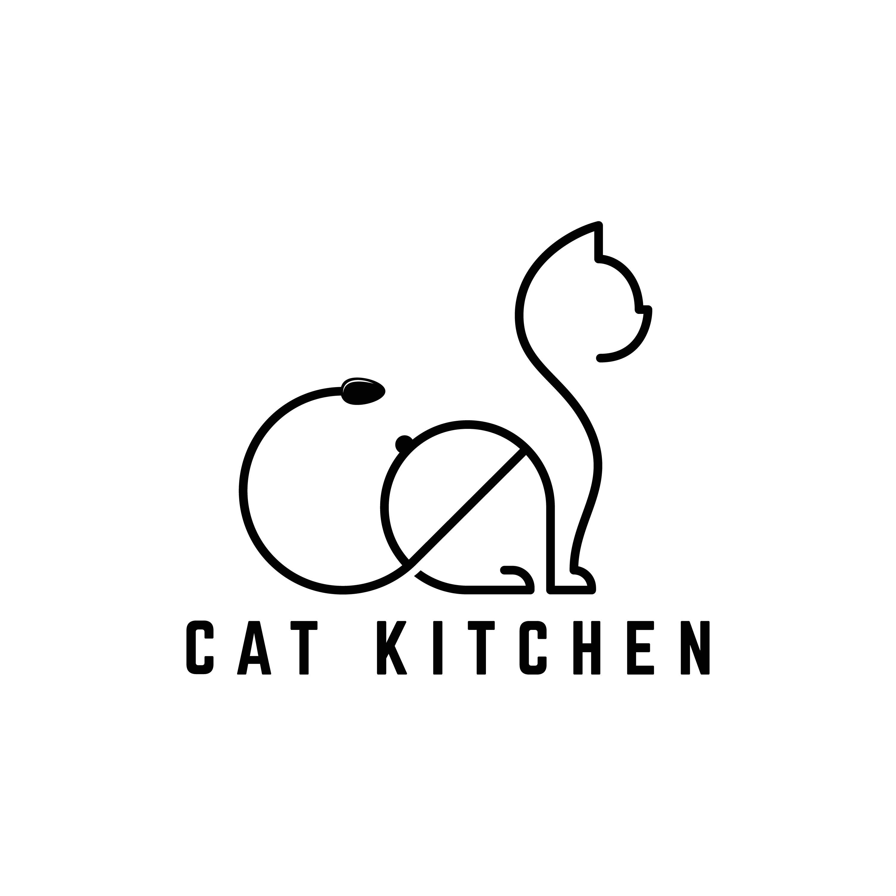 Cat Logo / Kitchen Logo / Food Logo by Chirag on Dribbble