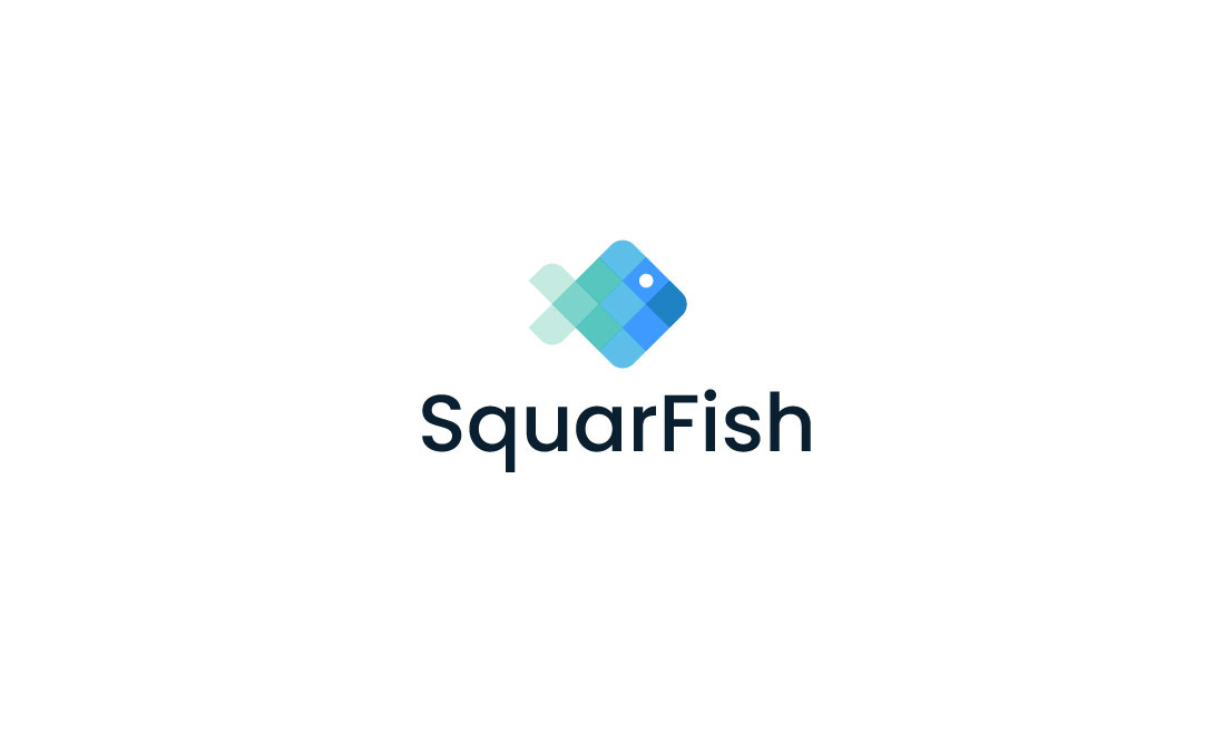 Square fish logo. by Kamran Ali on Dribbble