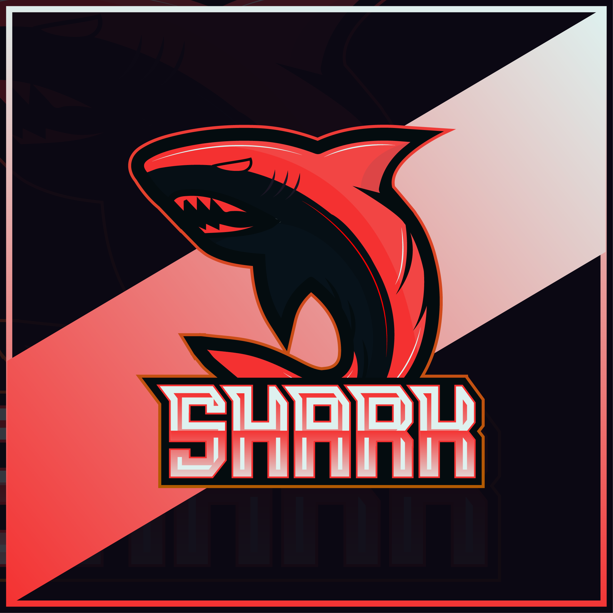 Shark Mascot logo by OrangePeelStudios on Dribbble
