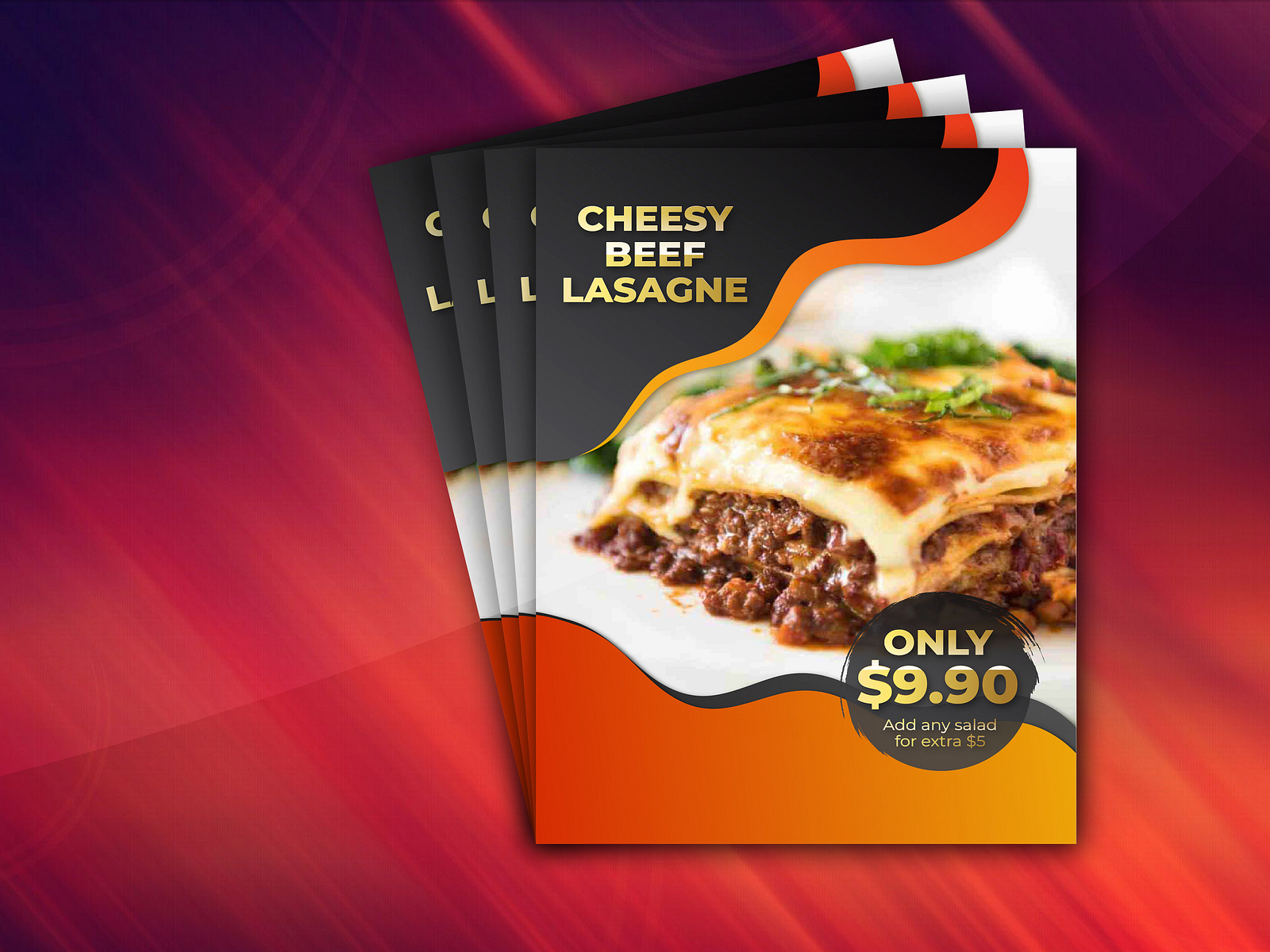 Restaurant Cheesy Beef Flyer Design Templates by SS Graphic Studio on ...
