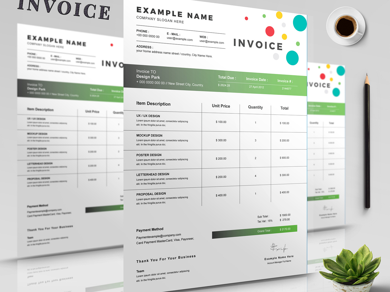 INVOICE TEMPLATE by DesignCity519 on Dribbble