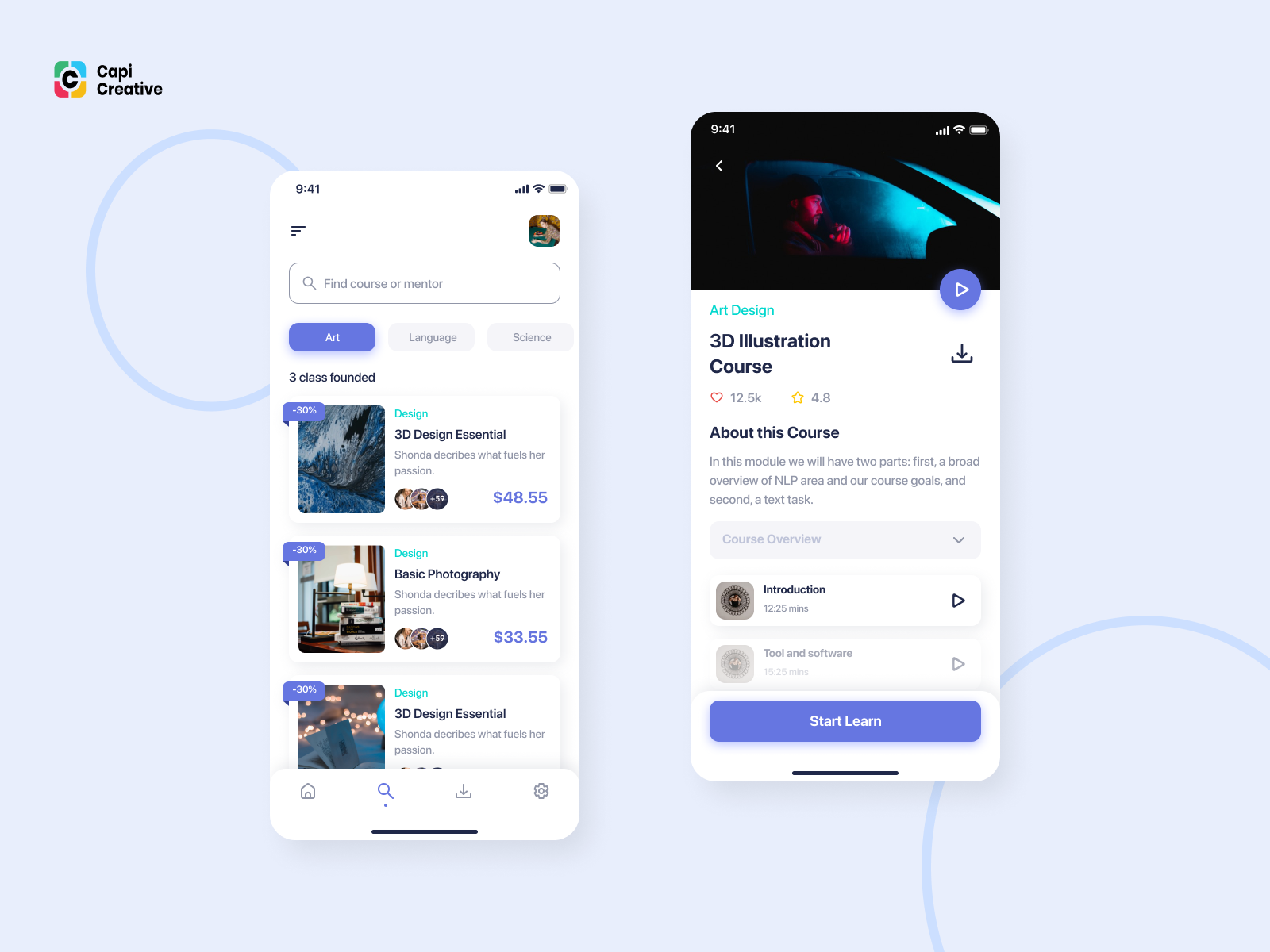Eduzone - Education App UI Design by Capi Product on Dribbble