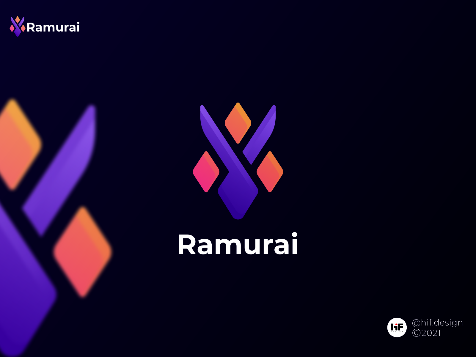 Ramurai logo by hif design on Dribbble