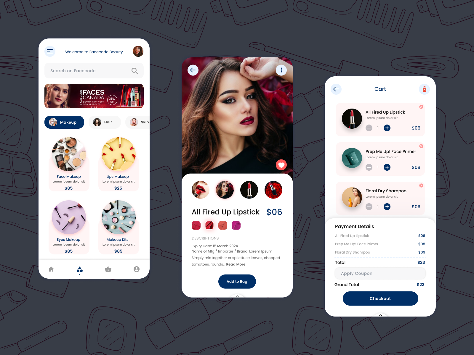 Beauty Products App UI Design by Codeflash Infotech LLP on Dribbble